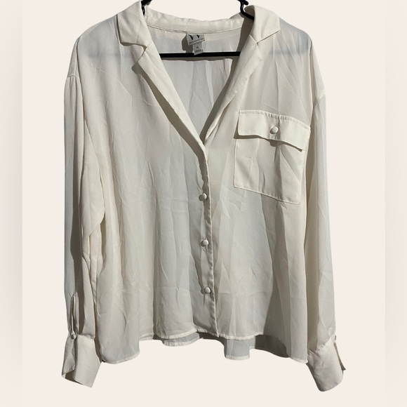 Worthington | Tops | Womens Classic White Buttonup Blouse | Poshmark
